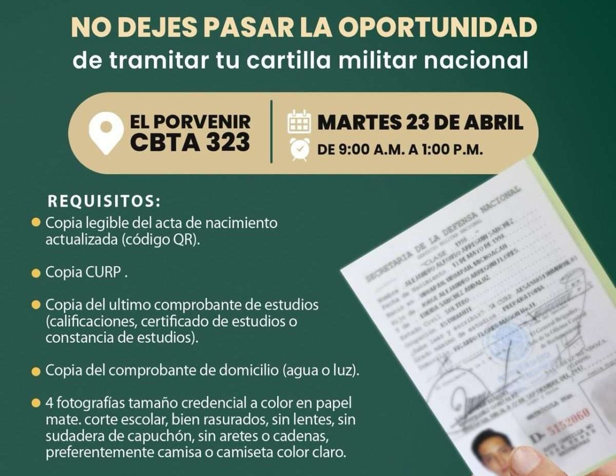 Invita Gobierno de Ensenada a jóvenes a tramitar su cartilla militar ... Invita Gobierno de Ensenada a jóvenes a tramitar su cartilla militar ...