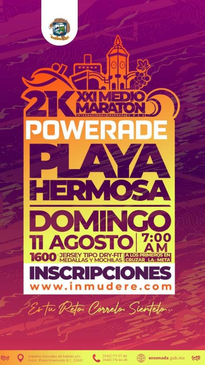 Promueve INMUDERE el XXI Medio Maratón Internacional Powerade Ensenada ...