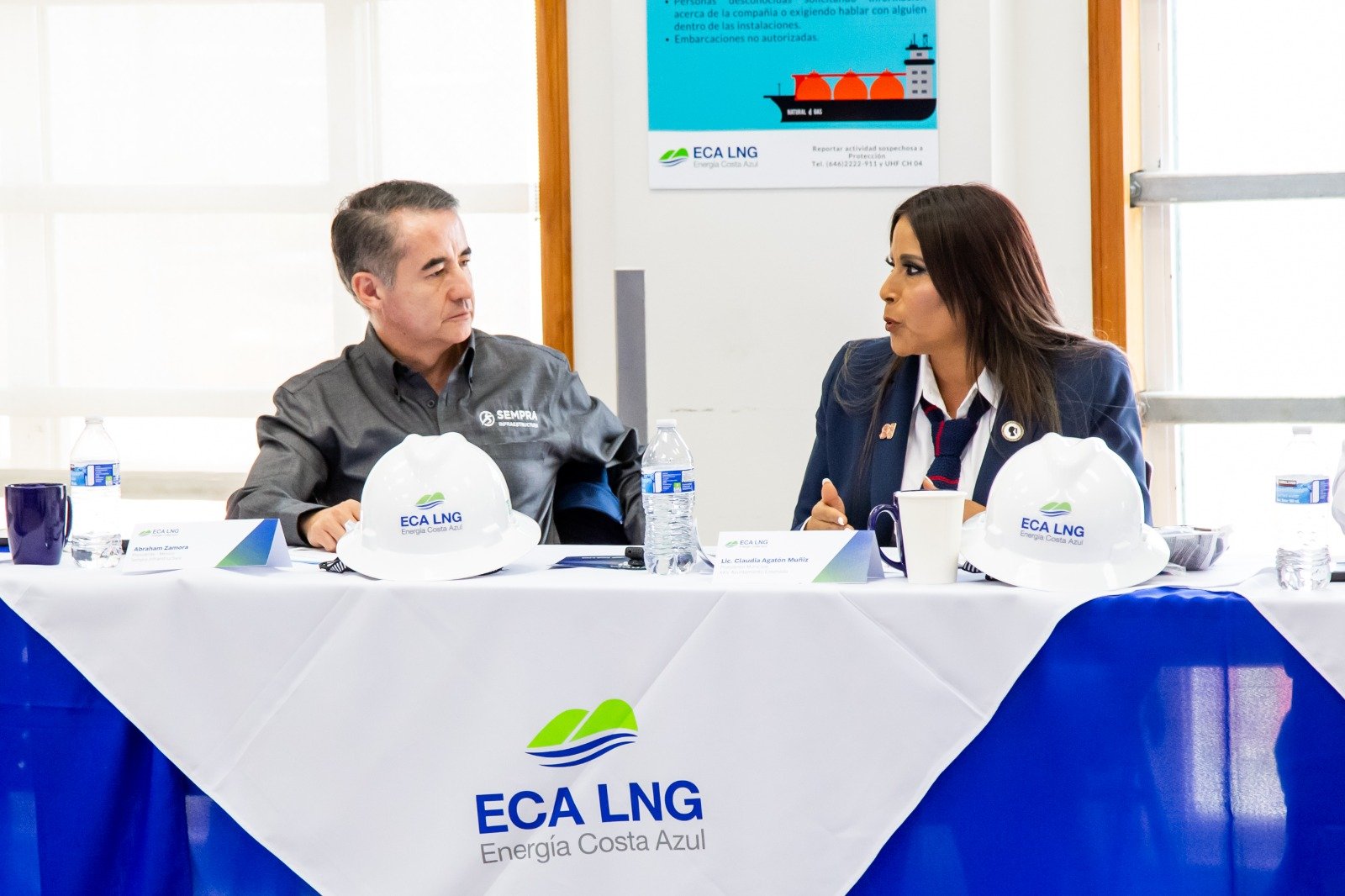 Constata alcaldesa construcción de terminal de licuefacción de ECA LNG ...